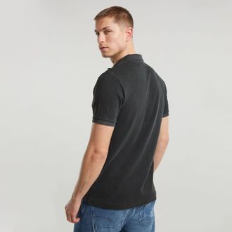G-Star Dunda Overdyed Slim Poloshirt - Schwarz - Herren
