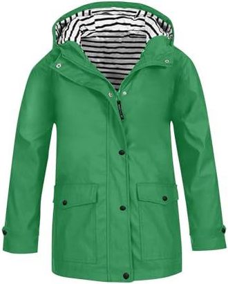 Generic Veste de pluie imperméable et légère avec poches pour garçons et filles - Veste de pluie légère et pliable avec poches - Veste de pluie légère et plia