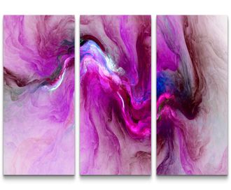 Paul Sinus Art Leinwandbilder | Bilder Leinwand 130x90cm abstraktes pinkes Gemälde