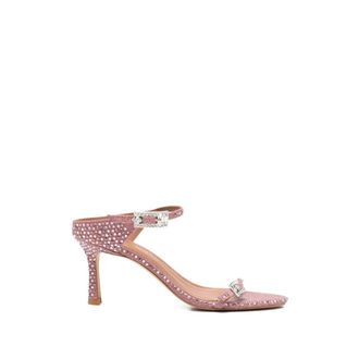 Kurt Geiger Femme, Chaussures, Rose, Taille: 36 EU Strass Double Buckle SDL Heeled Mule