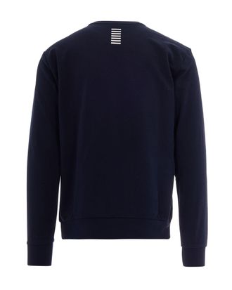 Emporio Armani Mens Sweatshirt Core Identity Blue Cotton Sweatshirts Sweater