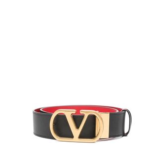 Valentino Garavani Logo Buckle Belt - - Accessories - Damen - Schwarzk - 75 CM