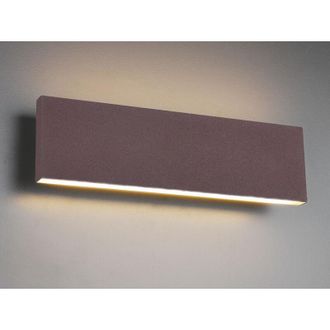 Trio Flache led Wandleuchte concha Up and Down Rostoptik - 3 Stufen Dimmer, b: 28cm