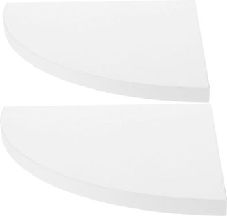 Valiclud 2stücke Fächerförmiges Lagerregal Kleines Eckregal Schwebendes Eckregal Aus Kunstplattenmaterialien Wandregal Für Kleine Räume Eck-duschregal Zur Einf