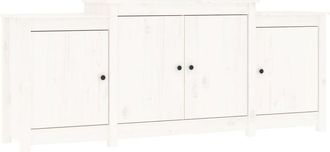 vidaXL Buffet Blanc 164x37x68 cm Bois massif de pin
