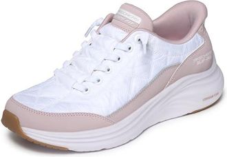 Skechers Femme Contour Foam Basket, White Mesh/Lavender Duraleather/Leather/Trim, 38.5 EU