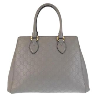 Gucci Pre-owned Sac cabas en cuir Guccissima - Femme - Pre-owned - Gris - Taille: ONE Size