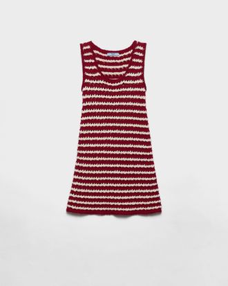 Prada Gehäkeltes Minikleid aus Baumwolle