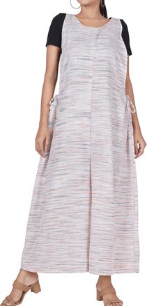 Guru Shop Boho Jumpsuit, Luftiger Overall, Hosenkleid, Oversize Jumper - Beige, Damen, Baumwolle