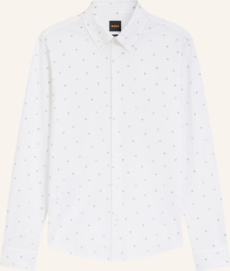 HUGO BOSS Hemd Myjersey_M Slim Fit weiss