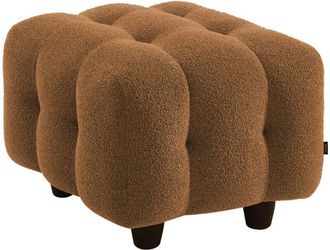 Sweeek Sitzhocker Fu&szlig;hocker mit strukturiertem Boucl&eacute;bezug f&uuml;r 2-Sitzer Sofa Leon
