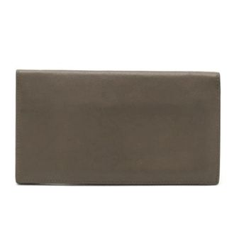 Herm&egrave;s Pre-owned Citizen Twill Leder Seide Langes Portemonnaie - - Pre-owned - Damen - Grau - ONE SIZE
