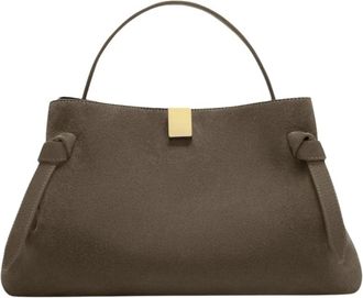 Yuzefi Femme, Sacs, Brun, Taille: ONE Size Gyoza Suede