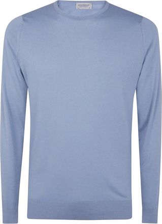 John Smedley Homme, Pulls, Bleu, Taille: 2XL Pull Hatfield Manches Longues Col Rond