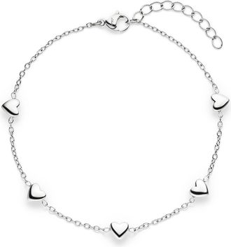 s.Oliver Bracelet - Elegantes Armband aus poliertem Edelstahl - silber - Rolokette verstellbar bis 21 cm - wasserfest & hautfreundlich