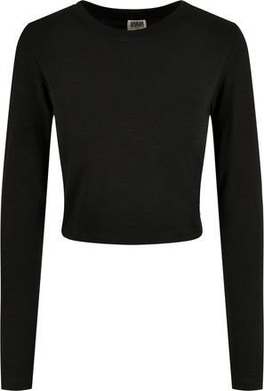 Urban Classics Damen T-Shirt Ladies Organic Cropped Longsleeve Black L