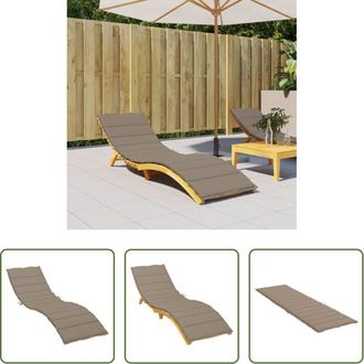 vidaXL Terrassenliegenauflage - Sonnenliegen-Auflage Taupe 200x70x3 cm Oxford-Gewebe