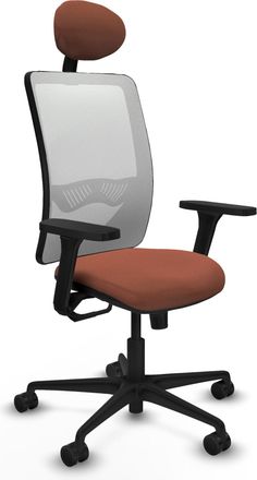 Piqueras y Crespo Remote-Arbeitsstuhl Zulema mit 3D-Armen, h&ouml;henverstellbarer Lendenwirbelst&uuml;tze und festem Kopfteil, ausgestattet mit 3 Positionen und Schneidschaum, W