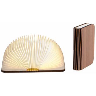 LEDR Ledr - Lampe en forme de livre en bois v&eacute;ritable Noyer - Taille l