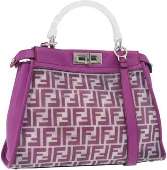 Fendi Pre-owned Sac bandouli&egrave;re en toile Zucca - Femme - Pre-owned - Violet - Taille: ONE Size