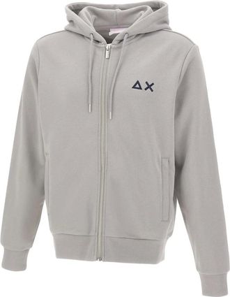 Sun 68 Homme, Sweatshirts et sweats à capuche, Gris, Taille: M Hood Zip Basic SweaT-shirt