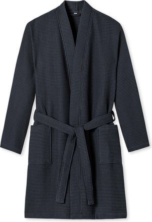 Schiesser Bademantel lang Waffel Piqu - Cotton
