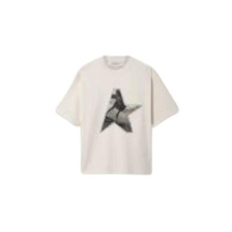 Golden Goose T-Shirt mit erhabenem- umgekehrtem Logo - - Tops - Damen - Wei&szlig; - L