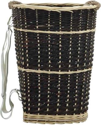 vidaXL Sac à Dos de Bois de Chauffage et Ceintures de Transport Stockage de Légumes Rangement Porte-bûches Panier à Linge 50x44x58 cm Saule Naturel