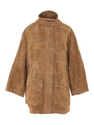 Brunello Cucinelli Blouson En Cuir - Marron