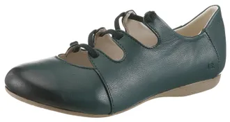 Josef Seibel Riemchenballerina JOSEF SEIBEL Fiona 04, Damen, Gr. 38, gr&uuml;n (petrol), Leder, Schuhe Riemchenballerina, Slipper, Komfortschuh mit raffiniertem Gummizu