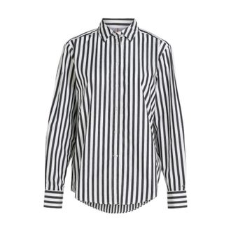 Tommy Hilfiger Gestreiftes Baumwoll-Popeline-Hemd - - Blouses & Shirts - Damen - Mehrfarbig - L