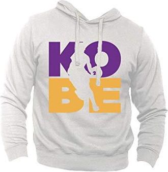 Generico Sweat &agrave; Capuche et Poche Centrale Black Mamba Imprim&eacute; Direct - Hoodie Basket 24, Blanc, XL