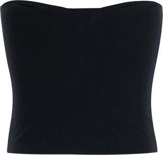 Rick Owens Womens Bustier Alannah Black Tech Fabric Polyamide Tops Top