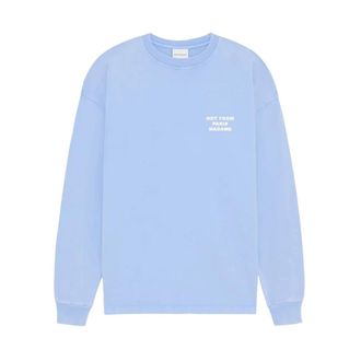 Dr&ocirc;le de Monsieur Gewaschenes Langarmshirt mit Slogan - - Tops - Herren - Blau - XL