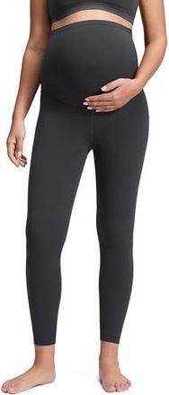 CRZ YOGA Butterluxe Maternity Leggings Over The Belly Leggings de Grossesse Souples - 63cm Myst&eacute;rieux Gris 38