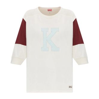 Kenzo Femme, Tops, Beige, Taille: 40 FR T-shirt oversize