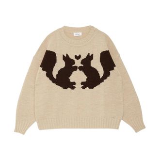 ottod'Ame Damen, Strickwaren, Beige, MGröße