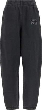 Alexander Wang Femme, Pantalons, Noir, Taille: 36 FR Hotfix Logo Joggers