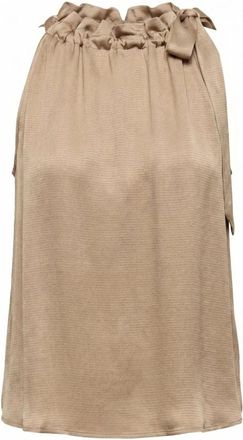 PESERICO Femme, Jupes, Brun, Taille: 42 FR Haut en satin m&eacute;lang&eacute; viscose
