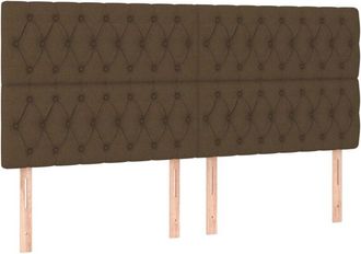 vidaXL Kopfteile 4 Stk. Dunkelbraun 90x7x78/88 cm Stoff Vidaxl