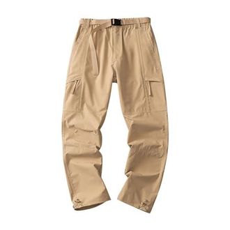 Generic Salopette d&eacute;contract&eacute;e et imperm&eacute;able pour homme - Respirant - L&eacute;ger - S&eacute;chage rapide - Pantalon de travail pour homme, kaki, S