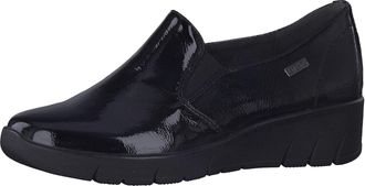 Jana Damen Slipper Wasserabweisend Vegan, Schwarz (Black Patent), 38 EU