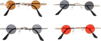 Hemobllo Lunettes de Soleil Punk Décoratives 4 Pièces Petit Cadre Amusant Couleurs Assorties Fête et Photos