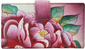 Anuschka Anuschka 183318331833.1833, 183318331833183318331833, Portefeuille en Cuir véritable Peint à la Main Femme, Pivoine précieuse, Taille Unique