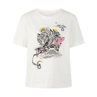 Marc Cain T-Shirt mit Applikationen - - Tops - Damen - Wei&szlig; - XS