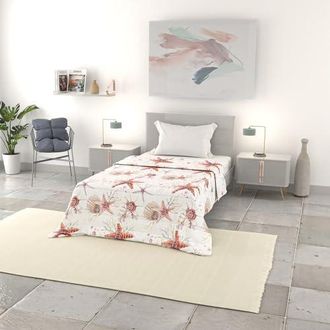 Italian Bed Linen Basic Sommer Steppdecke, Bedruckte mikrofaser, 200x240cm, Starfish