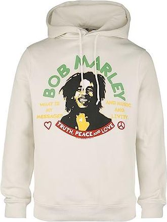 Bob Marley Truth Peace & Love Homme Sweat-Shirt à Capuche Sable M