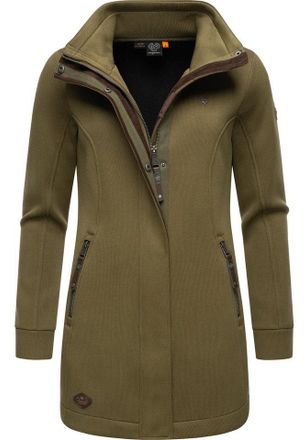 Ragwear Sweatjacke Letrice Bonded Elegante Zip-Jacke mit hohem Kragen in Feinstrickoptik