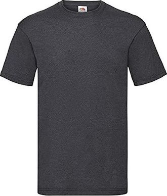 Fruit Of The Loom T-Shirt de Baseball Classique à Manches Courtes pour Homme, Gris foncé, XL