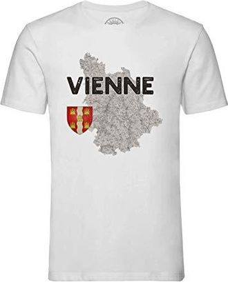 Fabulous T-Shirt Homme Col Rond Vienne 86 D&eacute;partement Poitiers Carte Ancienne